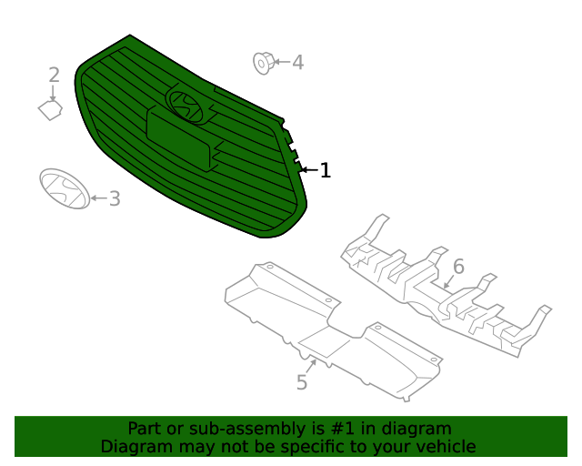 Genuine Grille for 2013-2017 Hyundai Veloster | Part# 86561-2V510 ...