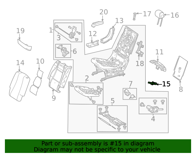 167-920-10-09 - Recline Handle 2020-2024 Mercedes-Benz ...