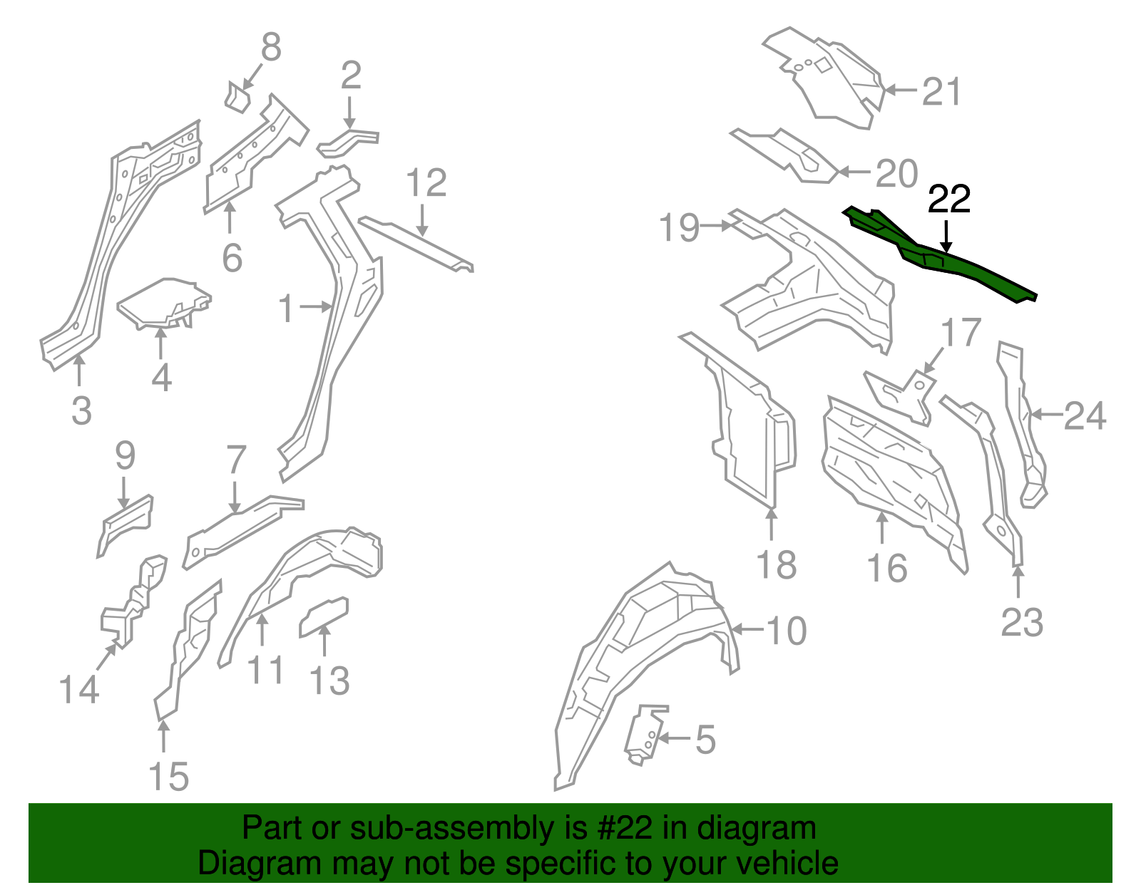 2016-2025 Volvo XC90 Upper Trough 31416441 | TascaParts.com