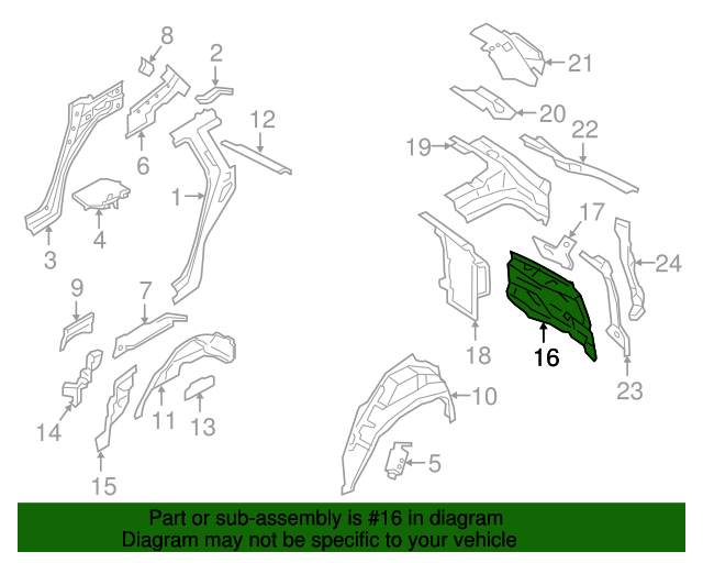 2016-2020 Volvo XC90 Rear Body Filler 31416419 | TascaParts.com