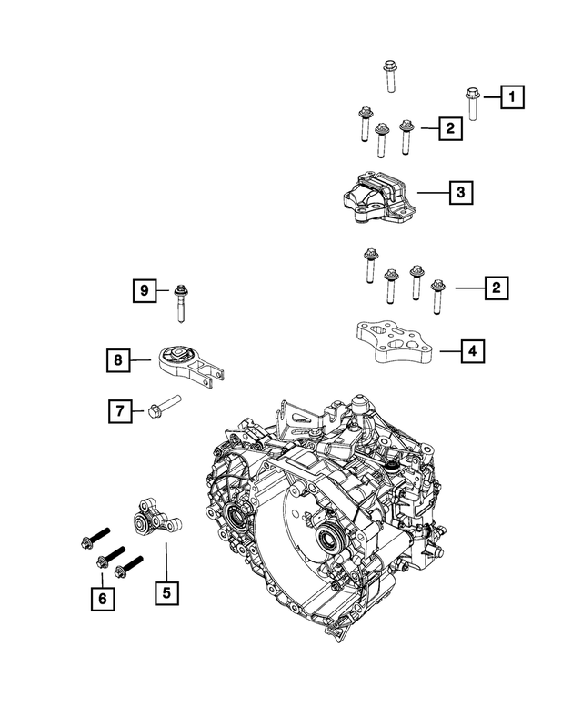 2017-2020 Jeep Compass Engine Mount Bracket 68259148AB | Mopar eStore