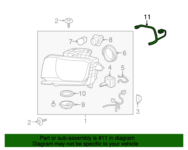 2013 Chevrolet Camaro Headlamp Wiring Harness 22886723 | GMPartsDirect.com