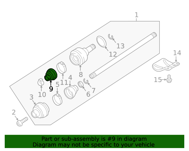2015-2024 Porsche Macan Cv Joint Boot 95B-501-151 | Porsche Parts Orlando