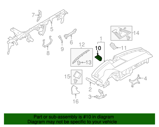 2010-2016 Porsche Panamera Vent 970-555-726-00-1R0 | Porsche Marin