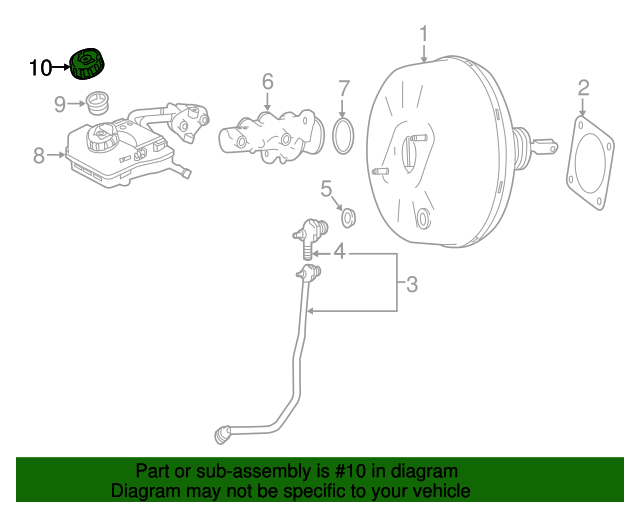 447-432-00-00 - Brake Master Cylinder Reservoir Cap 2016-2023 Mercedes ...