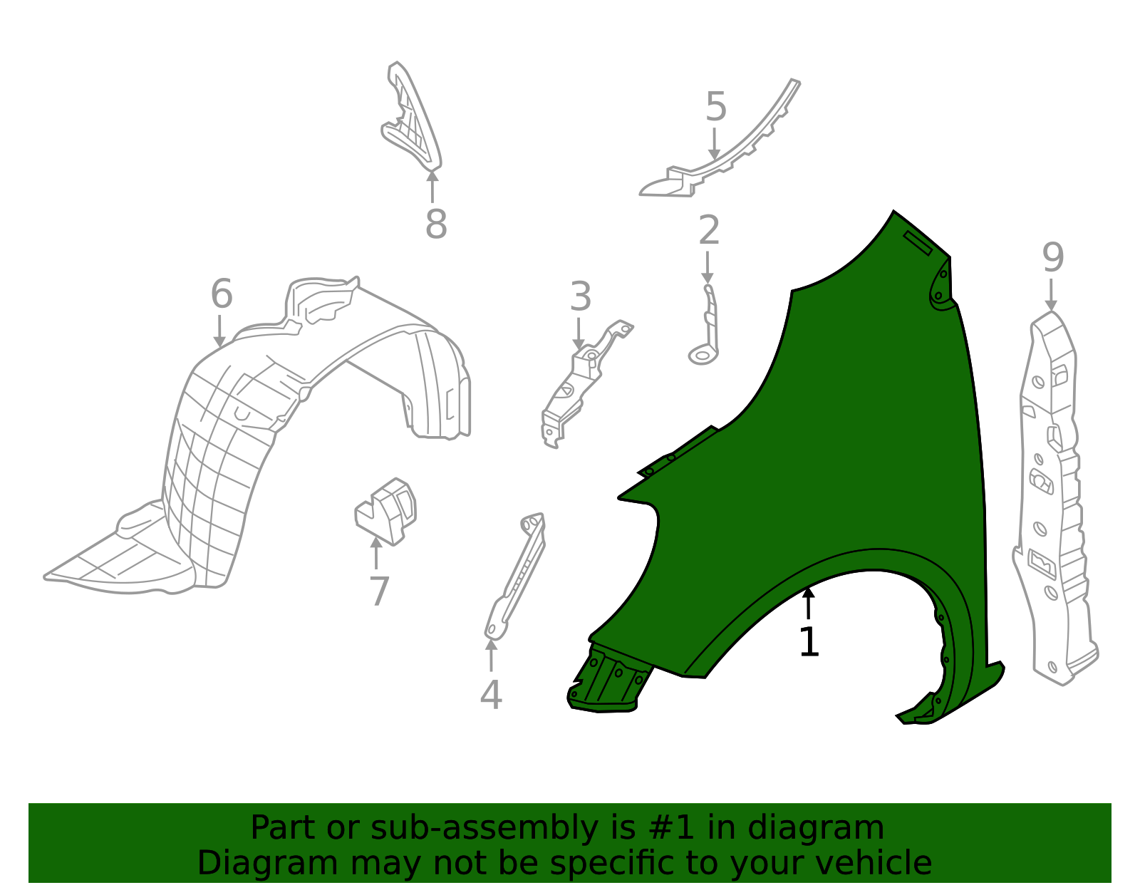 F3101-5EFMA - Fender 2020-2025 Nissan Versa | Nissan Parts ...
