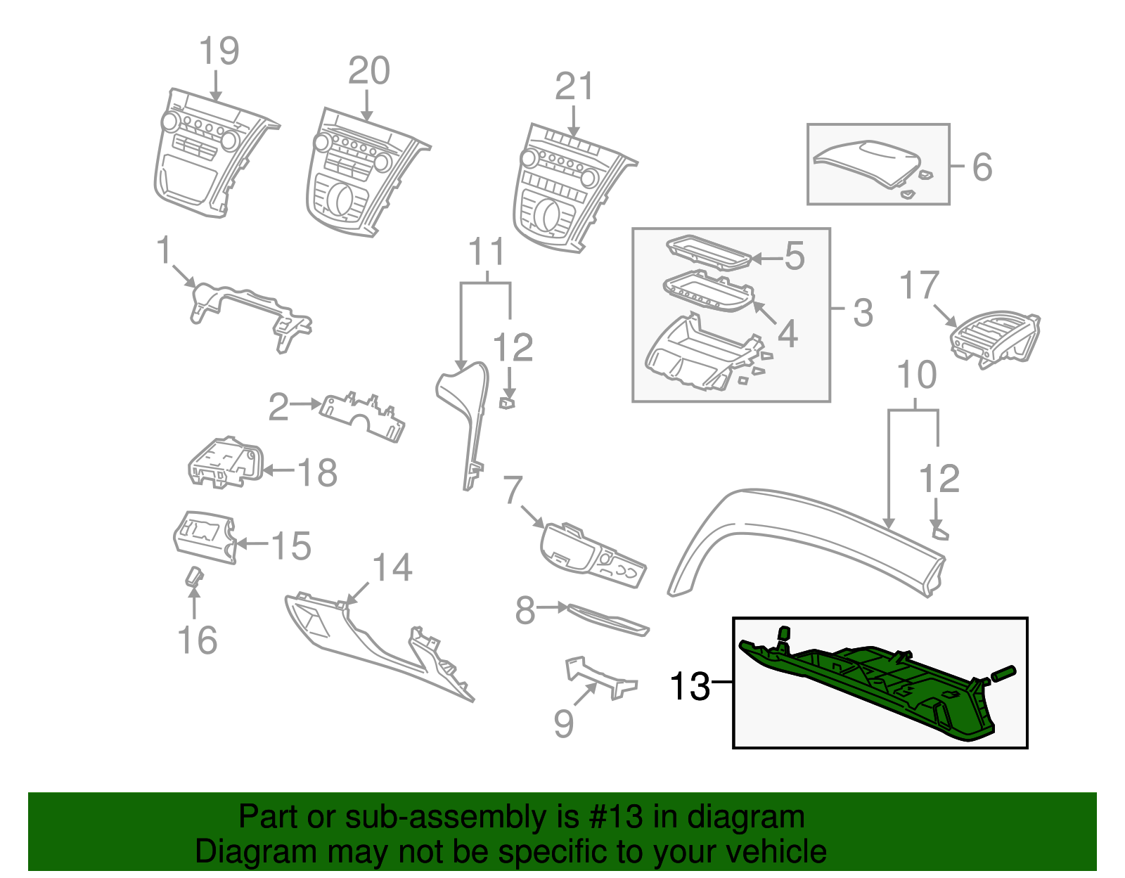 Genuine OEM Acura - Lower Panel Part# 77325-STX-A00 | Acura Parts For Less
