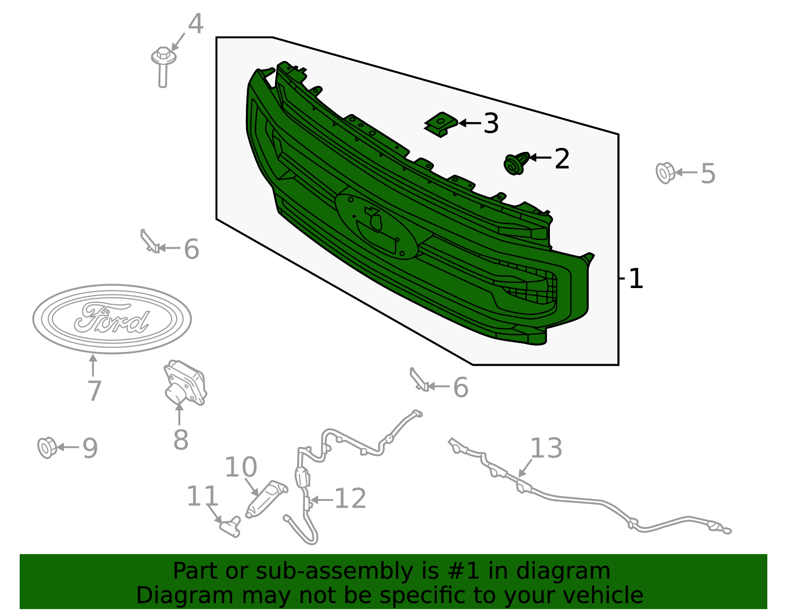 LC3Z-8200-EA - Grille Assembly 2020-2022 Ford F-350 Super Duty | Big 3 ...