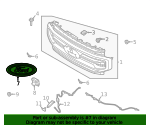 2020-2022 Ford Grille Emblem lc3z8213c | TascaParts.com