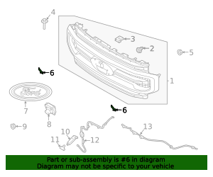 2020-2022 Ford Grille Molding LC3Z-17E810-AA | OEM Parts Online