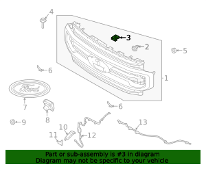 2020 Ford Grille Assembly Pin -W718980-S300 | QuirkParts