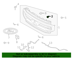 2020-2024 Ford Grille Assembly Pin w718980s300 | TascaParts.com