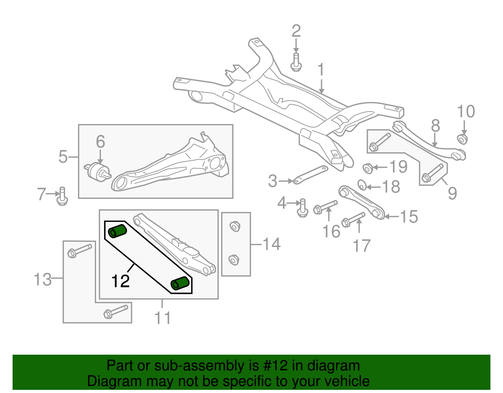 2003-2017 Mitsubishi Lower Control Arm Bushing MN100110 | Mitsubishi ...