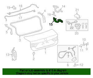 2014-2020 Lexus Deck Lid Hinge Cap 64571-30190 | AutoNationParts.com