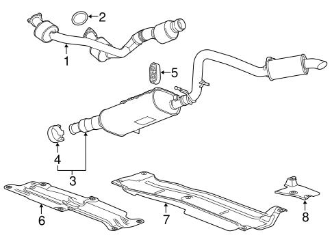 Exhaust Components for 2017 Chevrolet Tahoe | GMPartsDirect.com