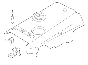 N-908-475-01 - Engine Cover Clamp 1997-2006 Audi | Audi OEM Parts