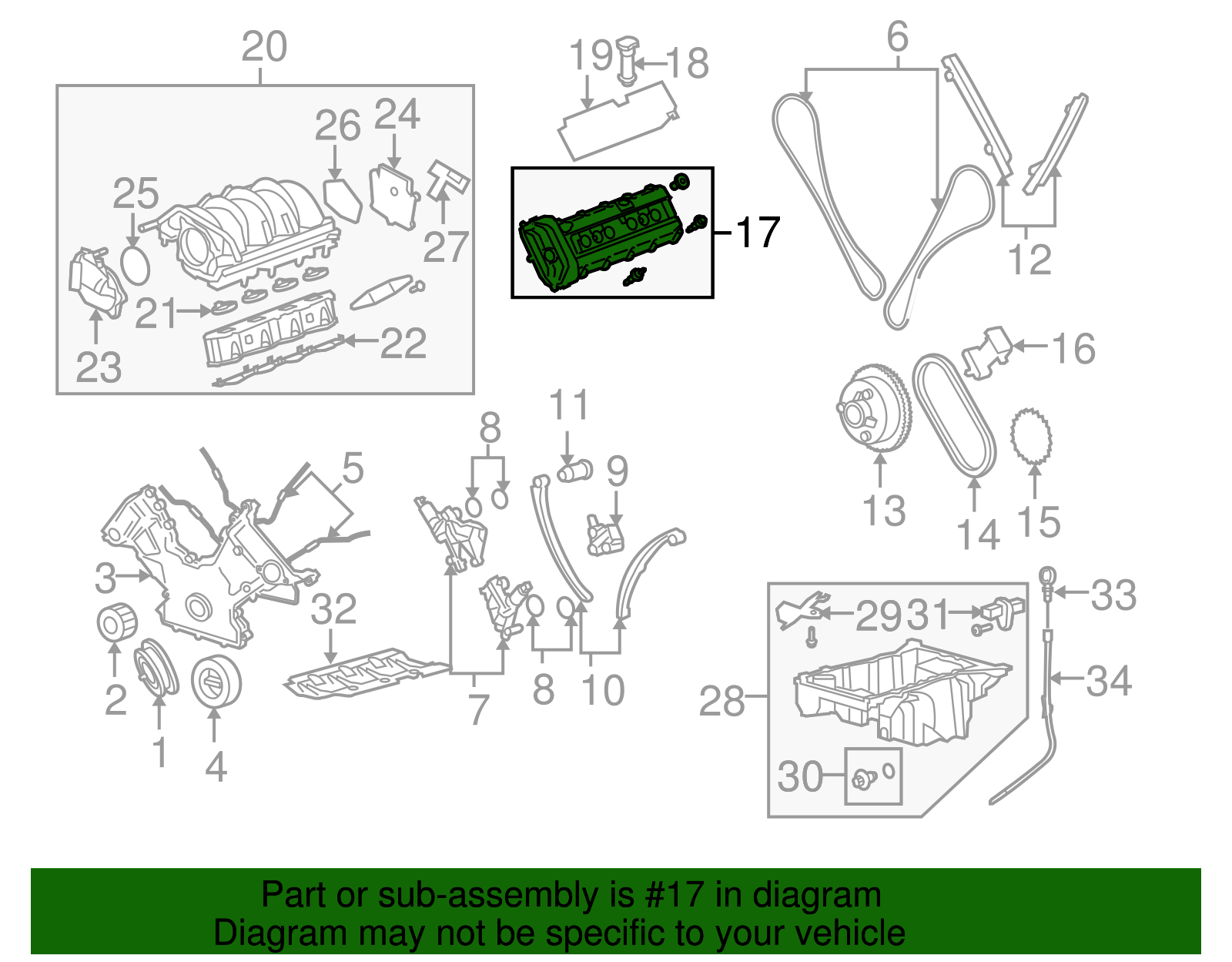 LR007653 - Valve Cover 2007-2009 Land Rover | Land Leaping Genuine ...