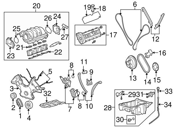 2005-2009 Land Rover Engine Timing Chain Tensioner 4179611 ...