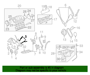 Genuine OEM Front Cover Gasket Part# LR000319 Fits 2005-2009 Land Rover ...