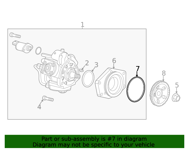 2006-2023 GM Fuel Injection Pump Bracket Seal 12638504 GM ...