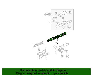 75445-35050 - Hatch Emblem 2003-2009 Toyota 4Runner | AutoNationParts.com