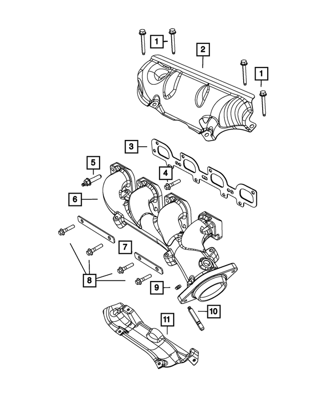 MOPAR EXHAUST MANIFOLD - 53010920AB - 53010920AB | Mopar Online Parts