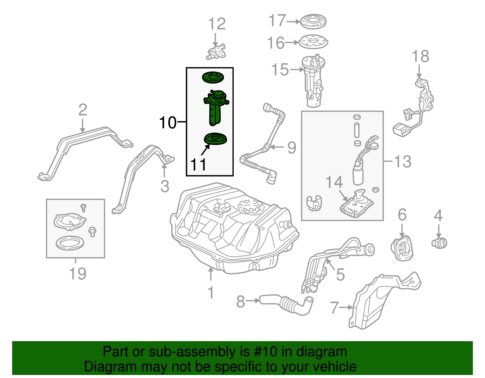 17550-S84-A01 - 1998-2002 Honda Accord - Valve Vent Shut (Orvr ...