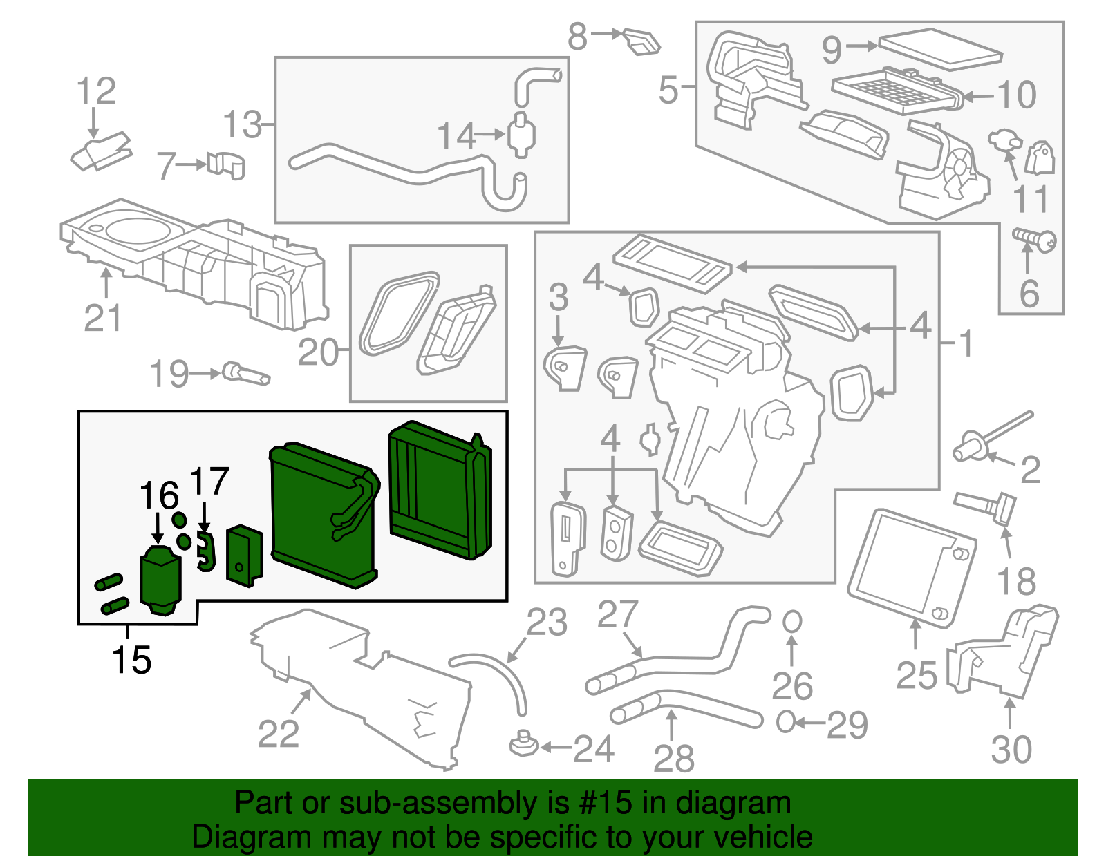 2013-2017 GM Air Conditioning Evaporator Core 22816158 GM ...