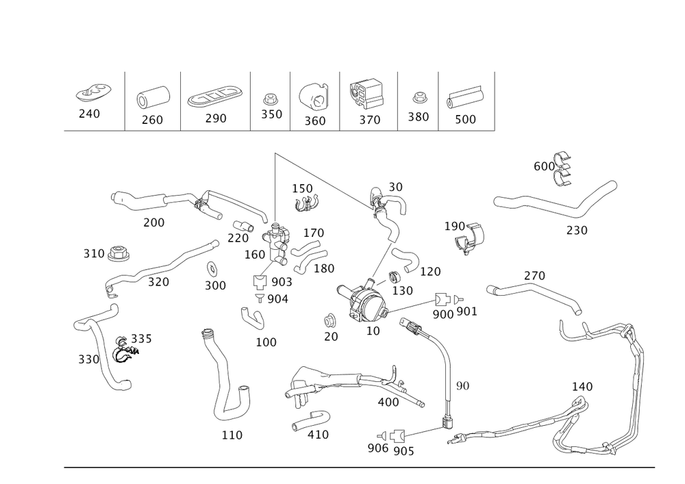 221-832-23-23 - Hose Line 2010-2013 Mercedes-Benz S400 | Mercedes-Benz ...