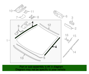 56118-06040 - Windshield Seal - 2018-2021 Toyota | OEM Genuine Toyota Parts