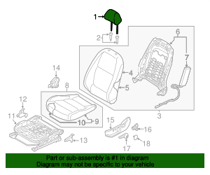 2018-2020 Kia Rio Headrest 88700-H9000SKA | TascaParts.com
