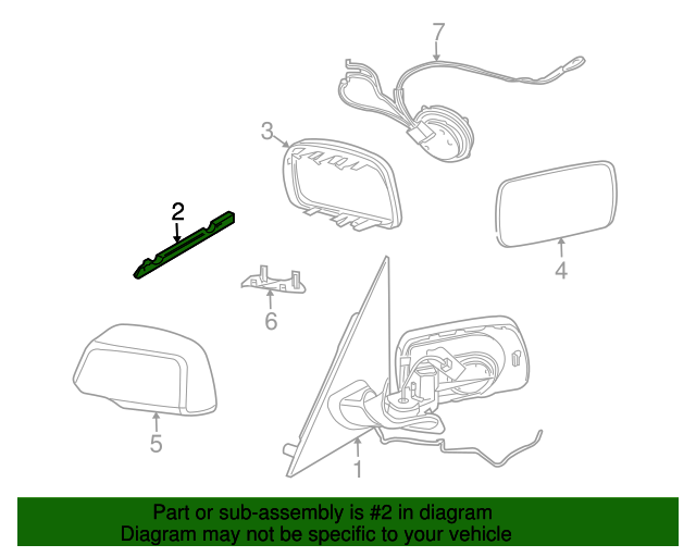 Genuine BMW 51-16-3-412-654 | Mirror Assembly Gasket | FREE Shipping on ...