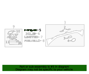 75442-62030 - Nameplate - 2021-2023 Toyota Mirai | OEM Genuine Toyota Parts