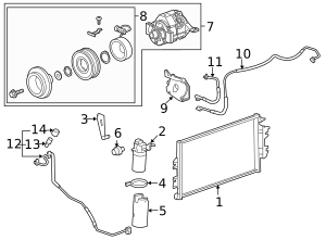12705809 - Air Conditioning Compressor Bracket 2021-2024 GM | GM Parts ...