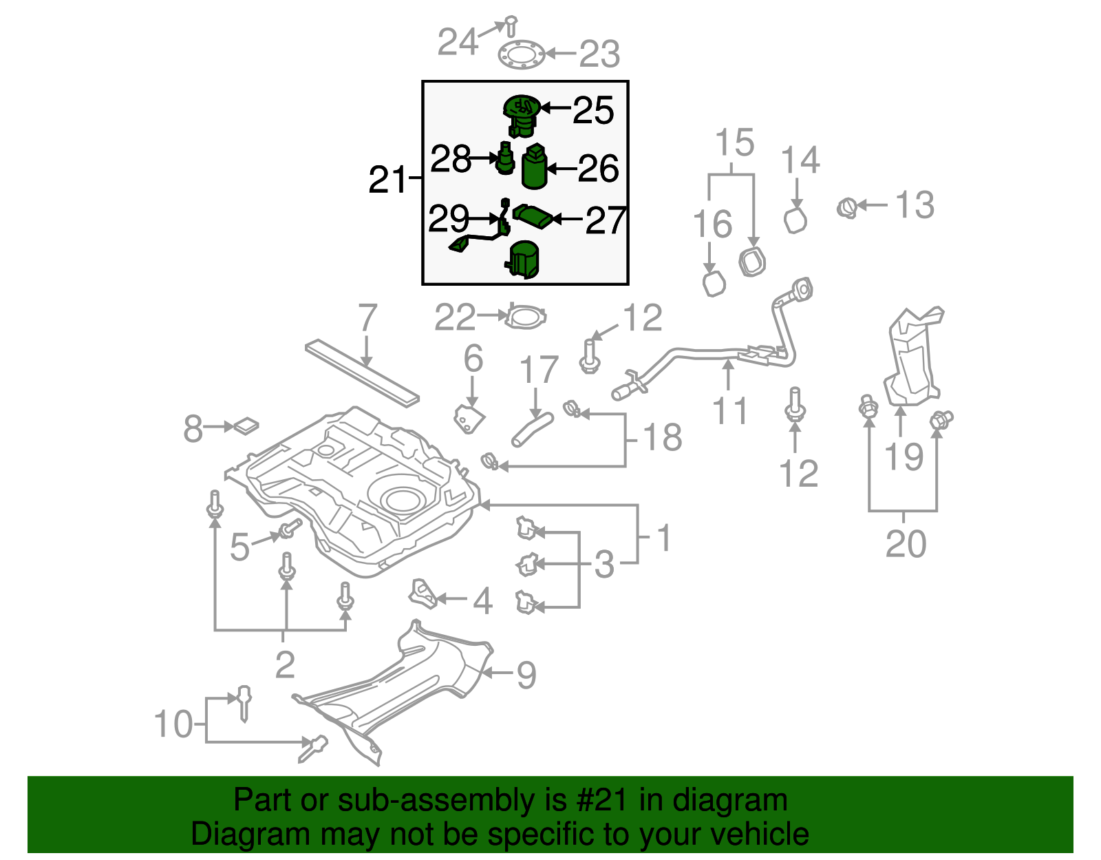 2011-2015 Mazda CX-9 Fuel Pump Assembly CA41-13-35X | OEM Parts Online