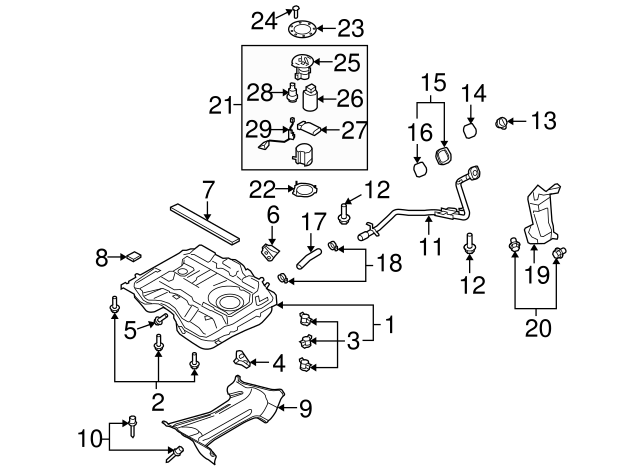 CA41-13-35X - Fuel Pump Assembly - 2011-2015 Mazda CX-9 | Werner Mazda ...