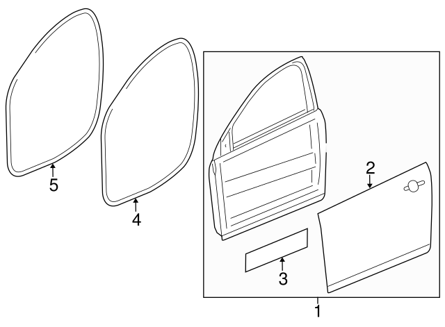 2016-2019 Chevrolet Cruze Weather-Strip On Body 84266332 GM ...