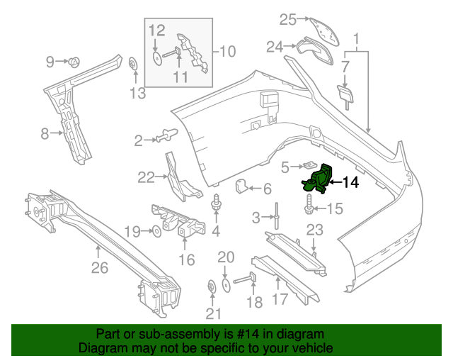 2015-2020 Mercedes-Benz Lower Bracket 205-885-20-14 | MB OEM Parts