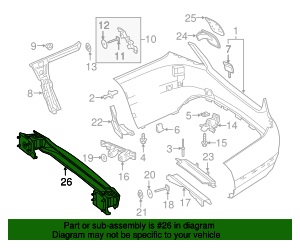 205-610-05-14 - Bumper Impact Bar 2015-2018 Mercedes-Benz ...