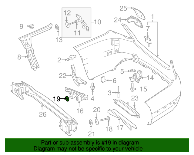 2014-2021 Mercedes-Benz Energy Absorber Retainer Nut 004-990-46-50-64 ...