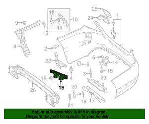 205-885-03-65 - Energy Absorber 2015-2021 Mercedes-Benz | Mercedes-Benz ...