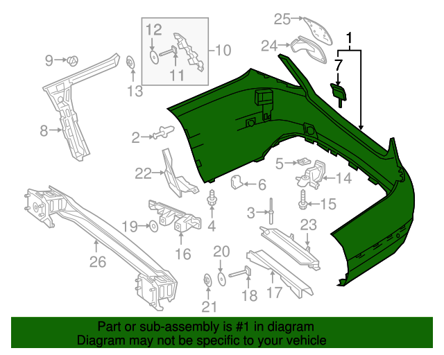 Bumper Cover - Part #205-880-03-47-64-9999 | Mercedes Parts Center