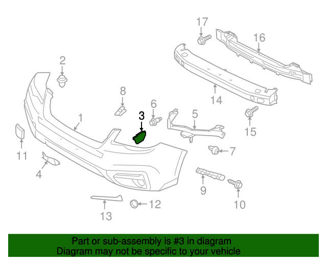 57780SG020 - Bumper Cover Packing - 2017-2018 Subaru Forester | Subaru ...