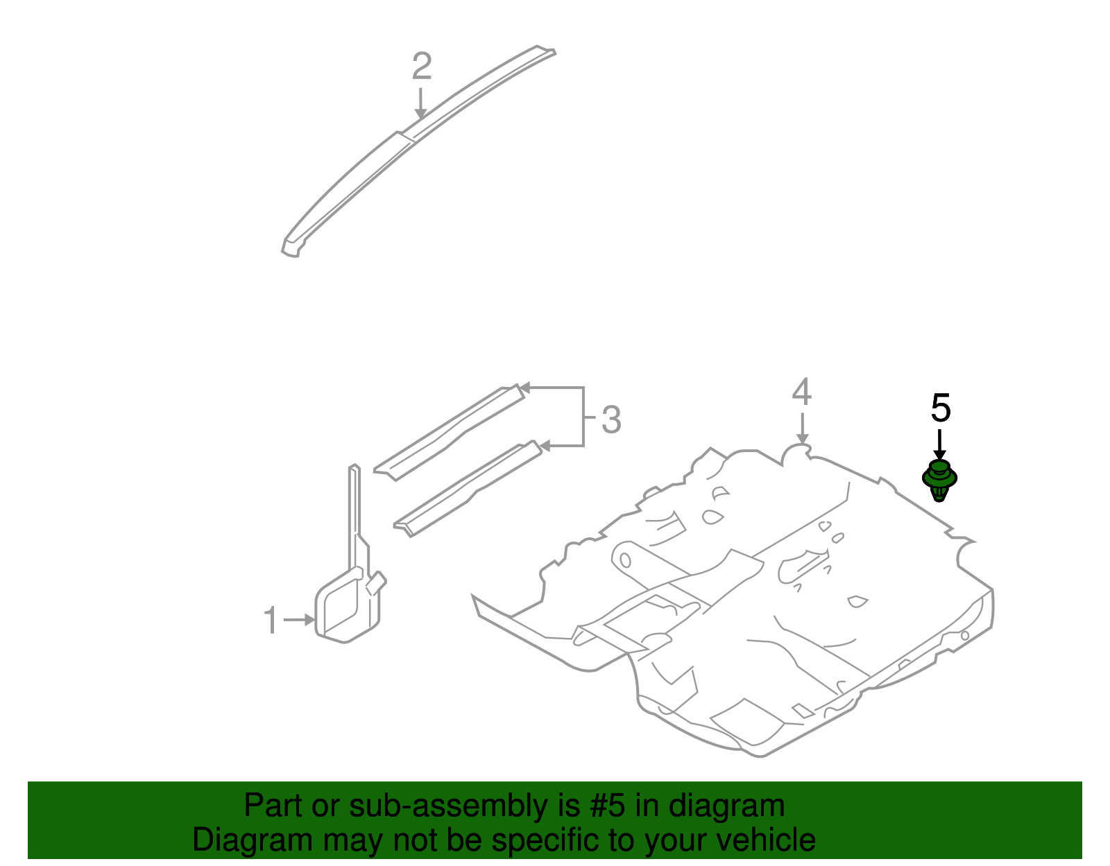 5R3Z-54310D12-BAA - Package Tray Fastener 1993-2014 Ford | Ken Ganley ...