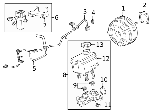 2020 Jeep Gladiator Master Cylinder Assembly 68465216AA | TascaParts.com