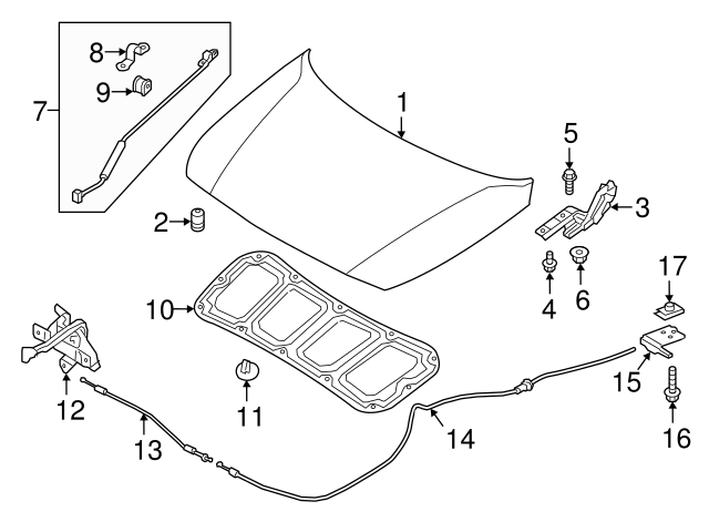 81125-J0000 - Hood Insulation Pad 2018-2022 Hyundai Accent | AutoNation ...