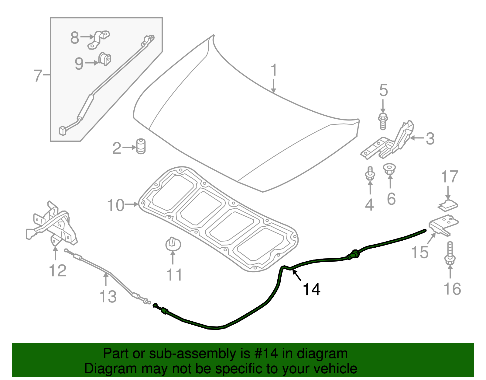 81190-J0000 - Hood Release Cable 2018-2022 Hyundai Accent | AutoNation ...
