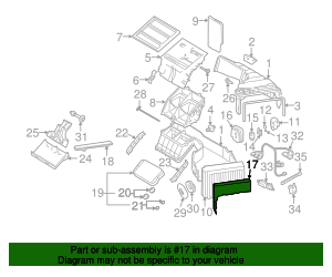 2004-2010 Volkswagen Touareg Cabin Air Filter 7E0-819-631 | OEM Parts ...