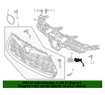 2017-2024 Toyota Grille Assembly Lower Retainer 52526-02030 | Toyota ...