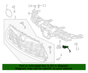 2017-2023 Toyota Grille Assembly Lower Retainer 52526-02030 | Toyota Parts